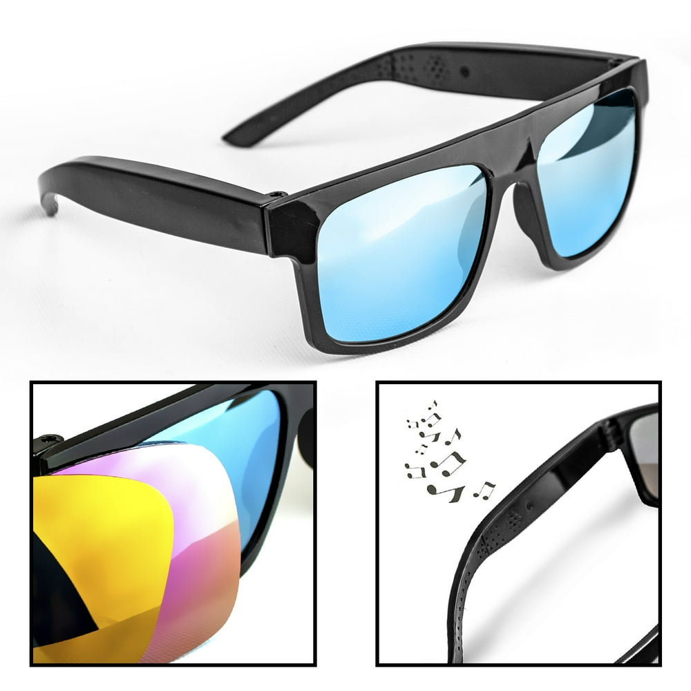 Wireless Bluetooth Sunglasses For Music and Phone Listening - Walmart ...