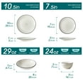 MALACASA 24 pcs Dinnerware Sets, Plates and Bowls Set for 6, Stoneware ...