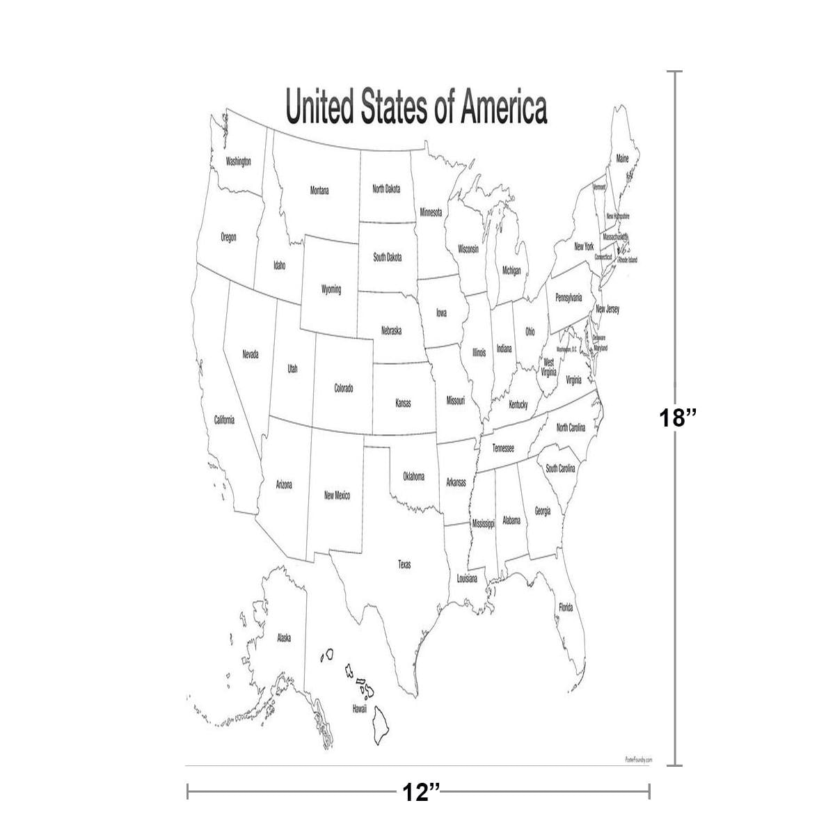 Usa Map Blank Color