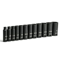 Capri Tools 3/8 in. Drive Deep Impact Socket Set, Metric, 8 to 22 mm ...