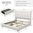 SIBEDS Queen LED Bed Frame with Galaxy Projector, Charging Station, 52 ...