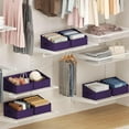 Closet Storage Bins 12 Pack - Fabric Storage Baskets for Shelves ...