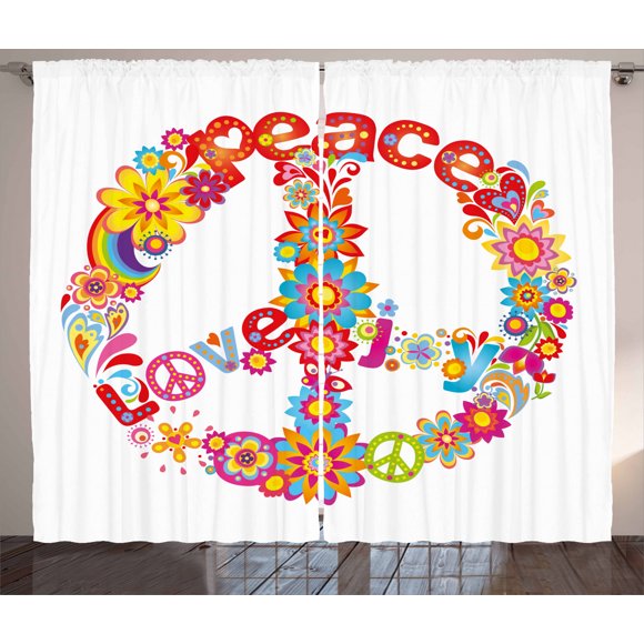 Peace Sign Curtains