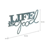 Metal Cutout- Life is Good Decorative Wall Sign-3D Word Art Home Accent ...