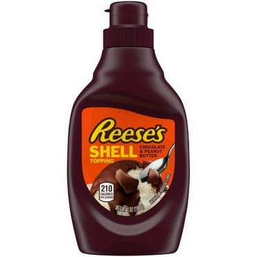 Reese's Chocolate Peanut Butter Shell Topping 7.25 oz, Harden in ...