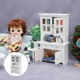 1:12 Miniature White European Style Wooden Shelf for Doll House Display ...