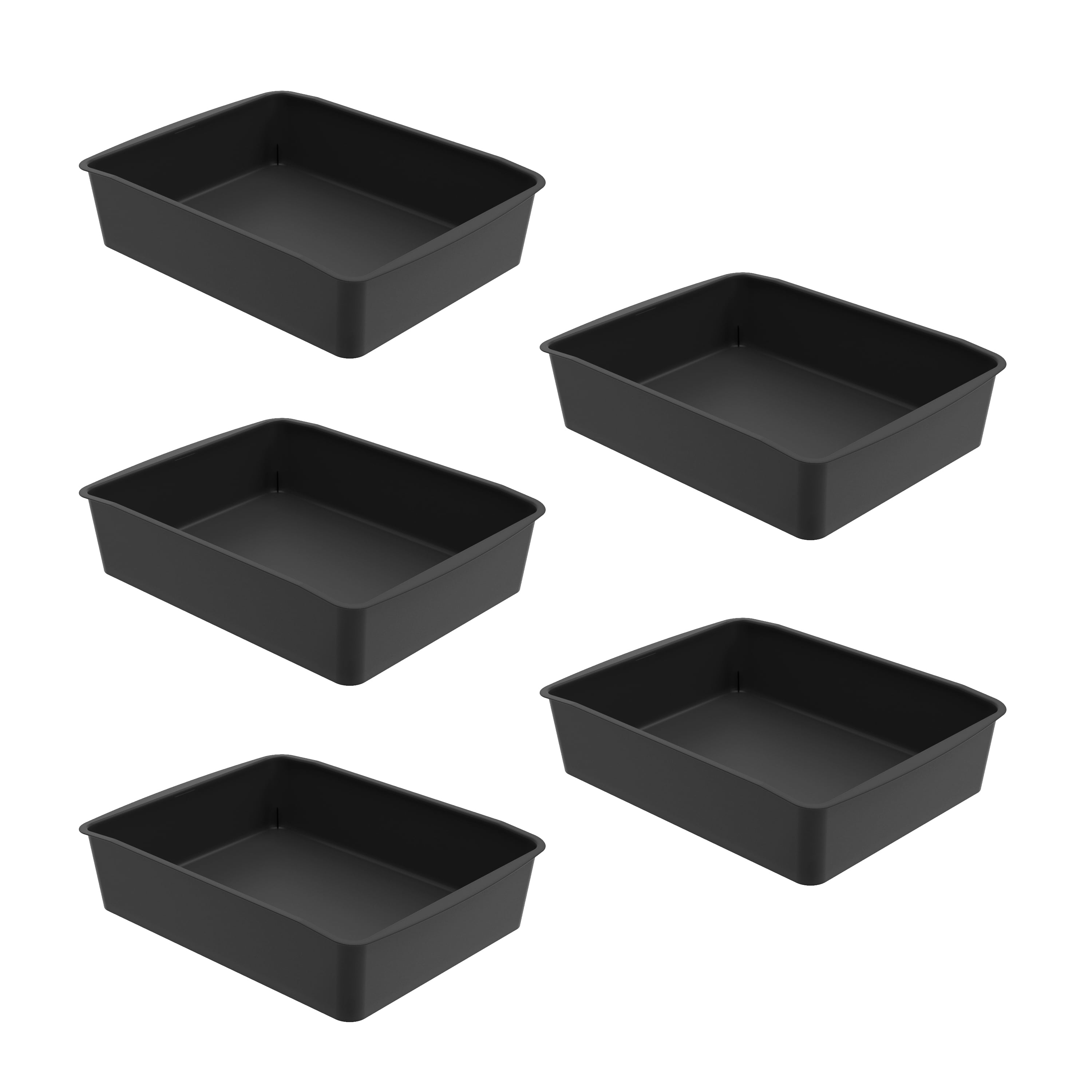 Pen+Gear Plastic Letter Tray, Letter Size Paper Sorter, Black, 5-Pack ...