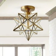 Gold Star Ceiling Light Modern Brass Flush Mount Lights - Walmart.com