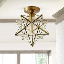 Gold Star Ceiling Light Modern Brass Flush Mount Lights - Walmart.com