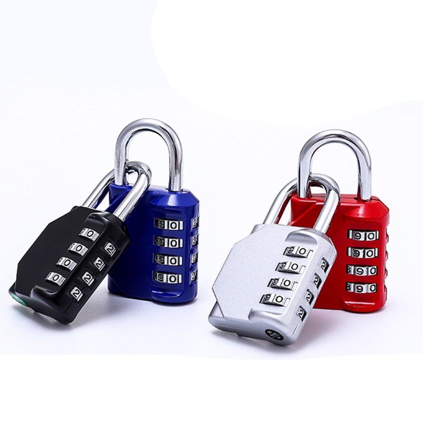 2pcs Combination Padlock Long Shackle Lock 4 Digit Resettable 好評