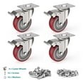 HOLKIE 4 inch Swivel Caster Wheels with Brakes, Heavy Duty Rolling ...
