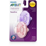 Philips Avent Soothie Pacifier, 0-3 months, Pink/Purple, 2 pack, SCF190 ...