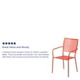 Flash Furniture Commercial Grade Coral Indoor-Outdoor Steel Patio Arm ...