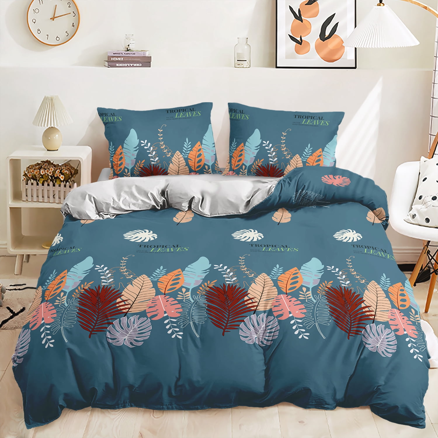 Hosima 3-Piece 3D Digital Printed Duvet Cover, Pattern Composed of ...