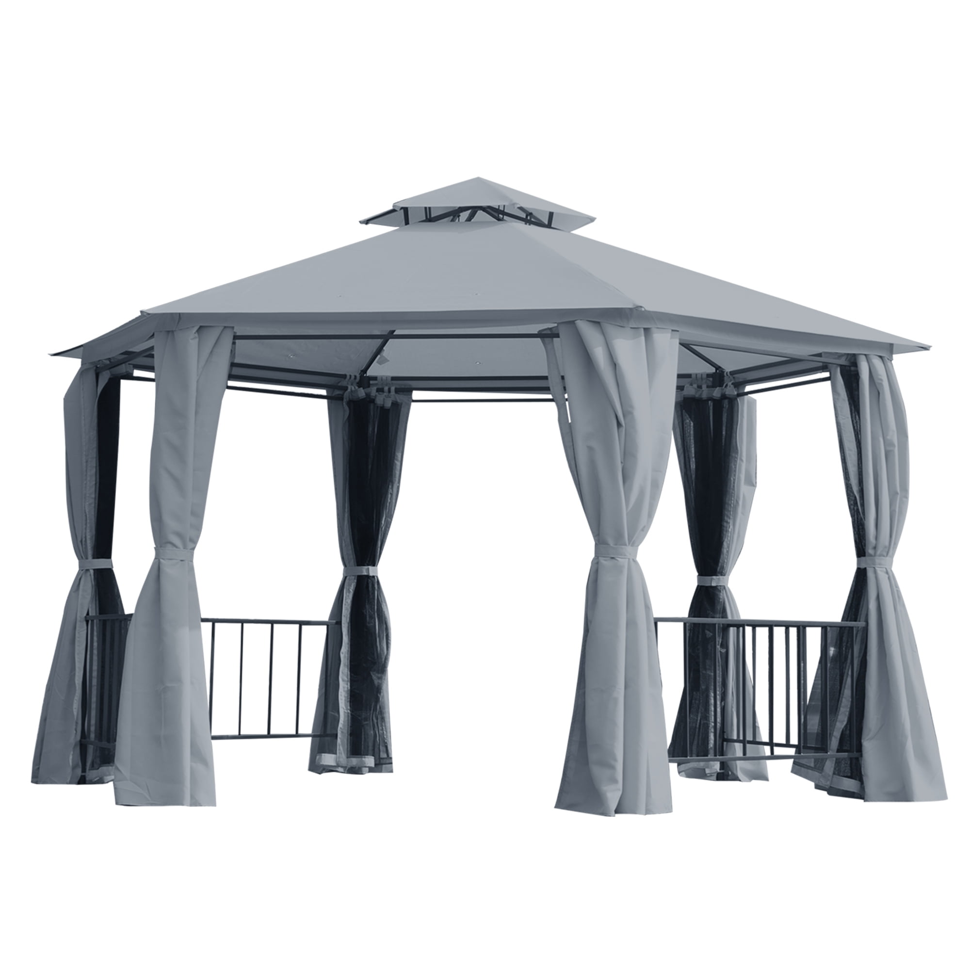 Click here for Outsunny 13ft Hexagon Gazebo Outdoor Canopy Shelte... prices
