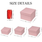 Pink Square Gift Boxes, Set of 4 - Ideal for Birthdays, Weddings ...