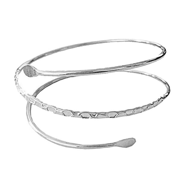 Brazalete Minimalista Simple Coil Upper Arm Band Perfecl Ajustable Plata 9cm | Bodega Aurrera en ...