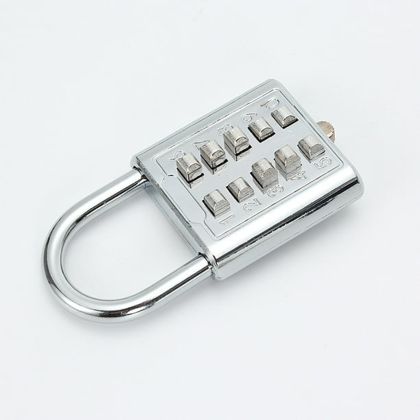 Candado con combinación de botón pulsador de 10 dígitos, mecanismo de bloqueo de 5 dígitos ...