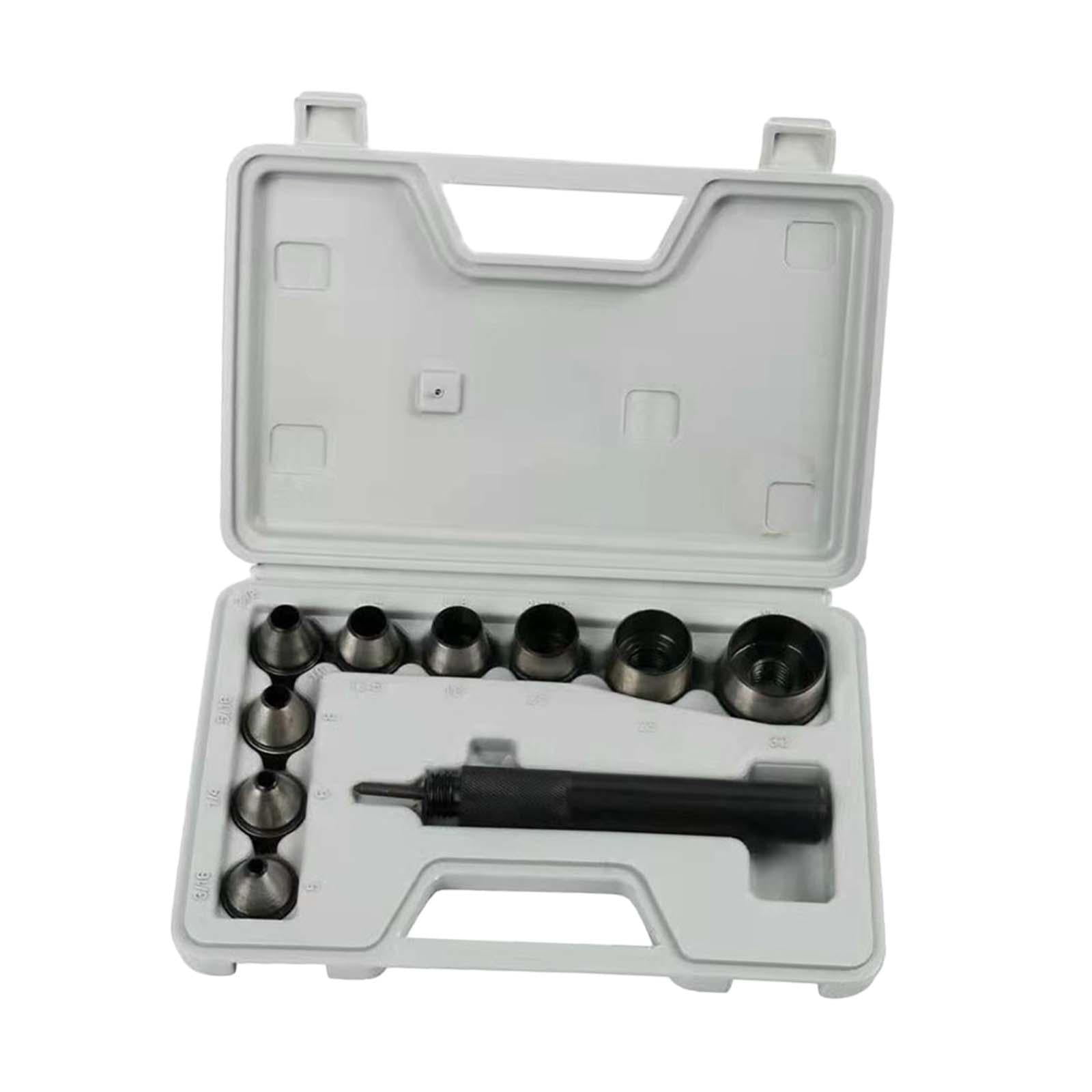 Juego de perforadoras huecas, accesorios portátiles, herramienta manual para trabajar el cuero ...