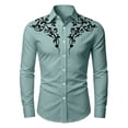 Angala Child Tops Lapel Neck Long Sleeve Floral Embroidery Button Up ...
