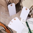 100Pcs Blank White Price Tags Clothing Hang Tags with String Attached 6 ...
