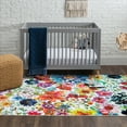 Mohawk Home Prismatic Blossoms Rainbow Contemporary Floral Precision ... Mohawk Home Prismatic Blossoms Rainbow Contemporary Floral Precision ...