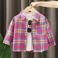 FINALGANG Boy's Shirt Spring Kids Plaid Collared Shirt With Pocket Long ...