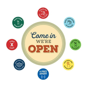 Business Hours Sign Open Mon Sun Closed Times Store Office Cling Window ...