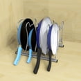 Simple Houseware Cookware Organizer, Pan & Pot Lid Holder, Silver ...