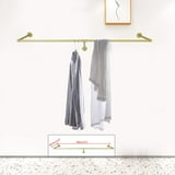 MONIPA Gold Wall Mounted Clothing Rack, Metal Industrial Pipe Hanging ...