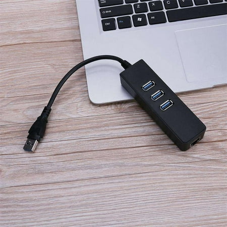 3Port USB 3.0 Hub with Gigabit Adapter Compatible for Windows ...