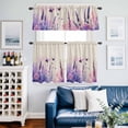 Butterfly Lavender Kitchen Curtains and Valances Set, Spring Purple ...