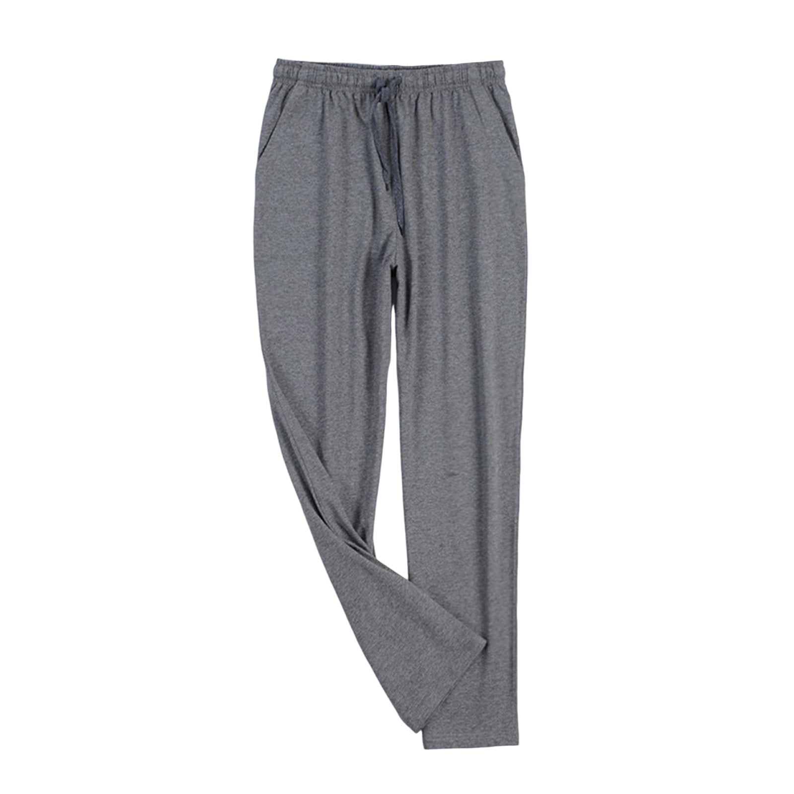 Men's Wide Leg Pajama Pants Big & Tall Long Sleeping Pants with Pocket ...