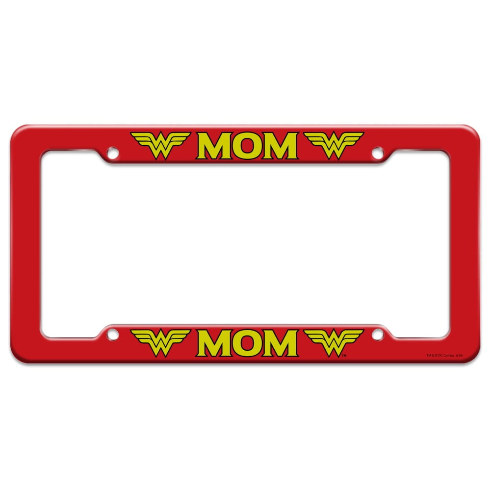 Wonder Woman Wonder Mom Logo License Plate Tag Frame - Walmart.com