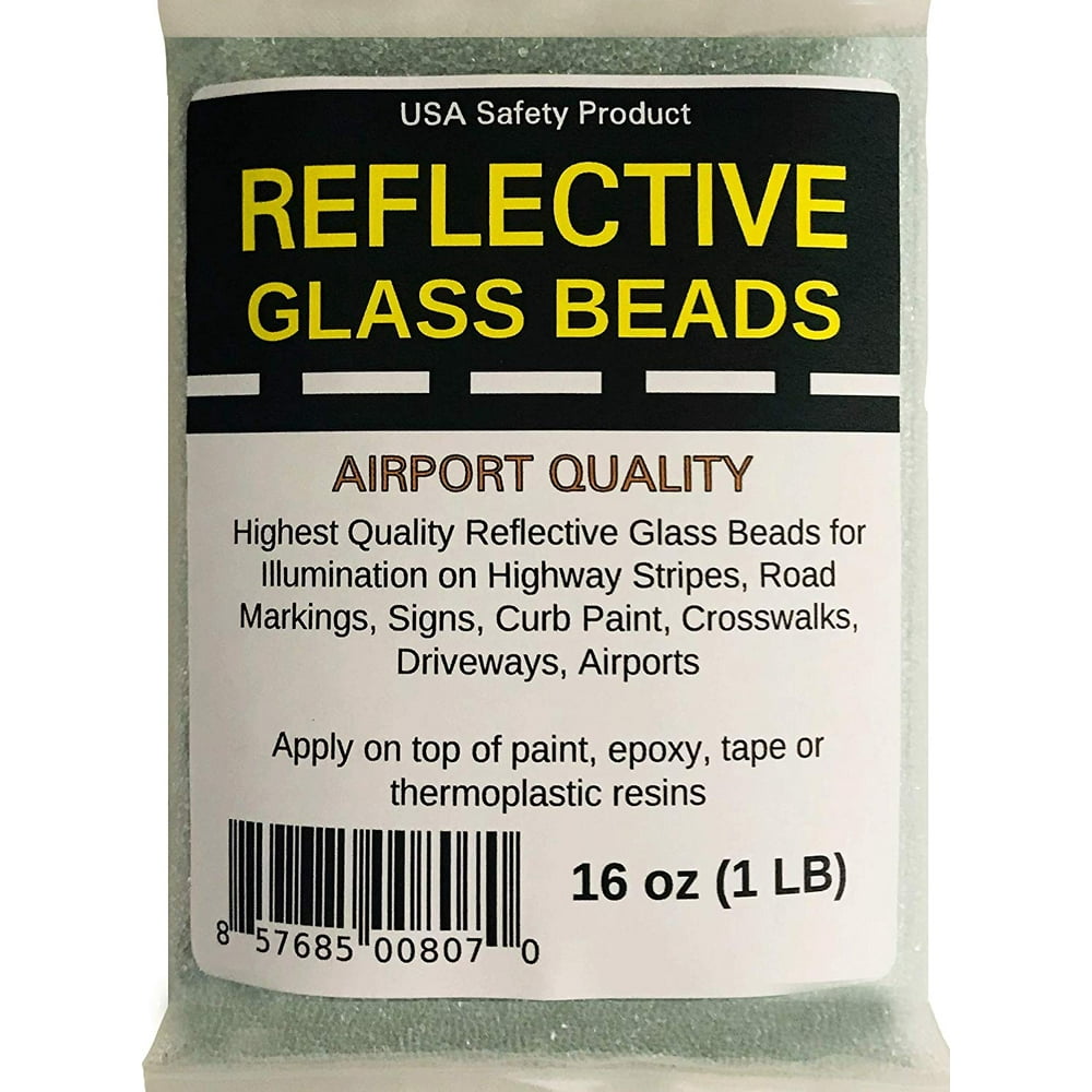 Reflective Glass Beads (1 LB Bag) for Road Marking, Curb Paint, Traffic ... Reflective Glass Beads (1 LB Bag) for Road Marking, Curb Paint, Traffic ...