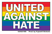 25 Stickers, UNITED AGAINST HATE STICKER - Weather Resistant Long ...