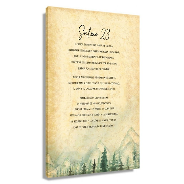Psalm 23 Spanish Bible Verse Poster Landscape Decor For Bedroom ...