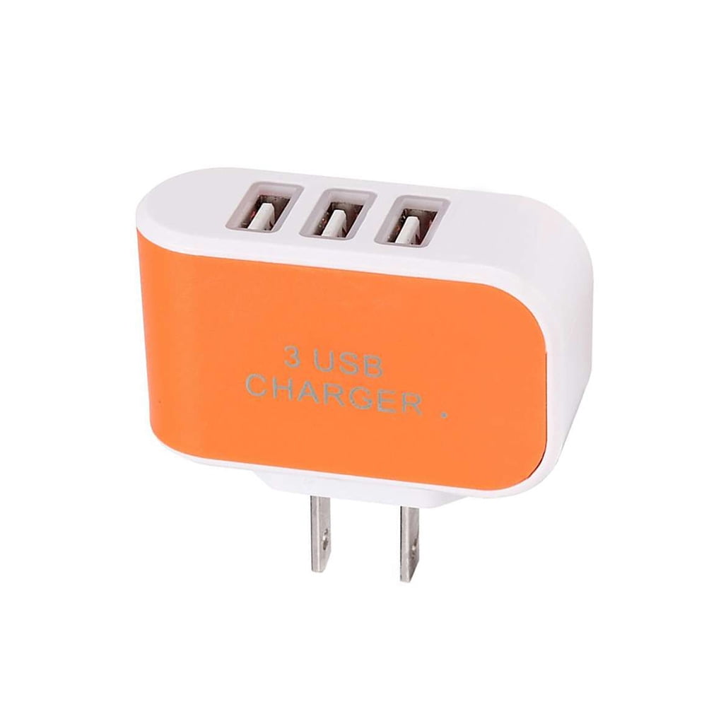 GeweYeeli Universal Candy Color 3 USB Multi-Port Wall Charger US Plug ...