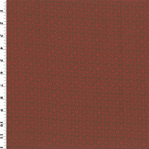 Red/Brown Basket Texture Print Home Decorating Fabric, Fabric By the ...