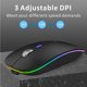 Uiosmuph Wireless Mouse LED Rechargeable Silent Computer Mouse with USB ...