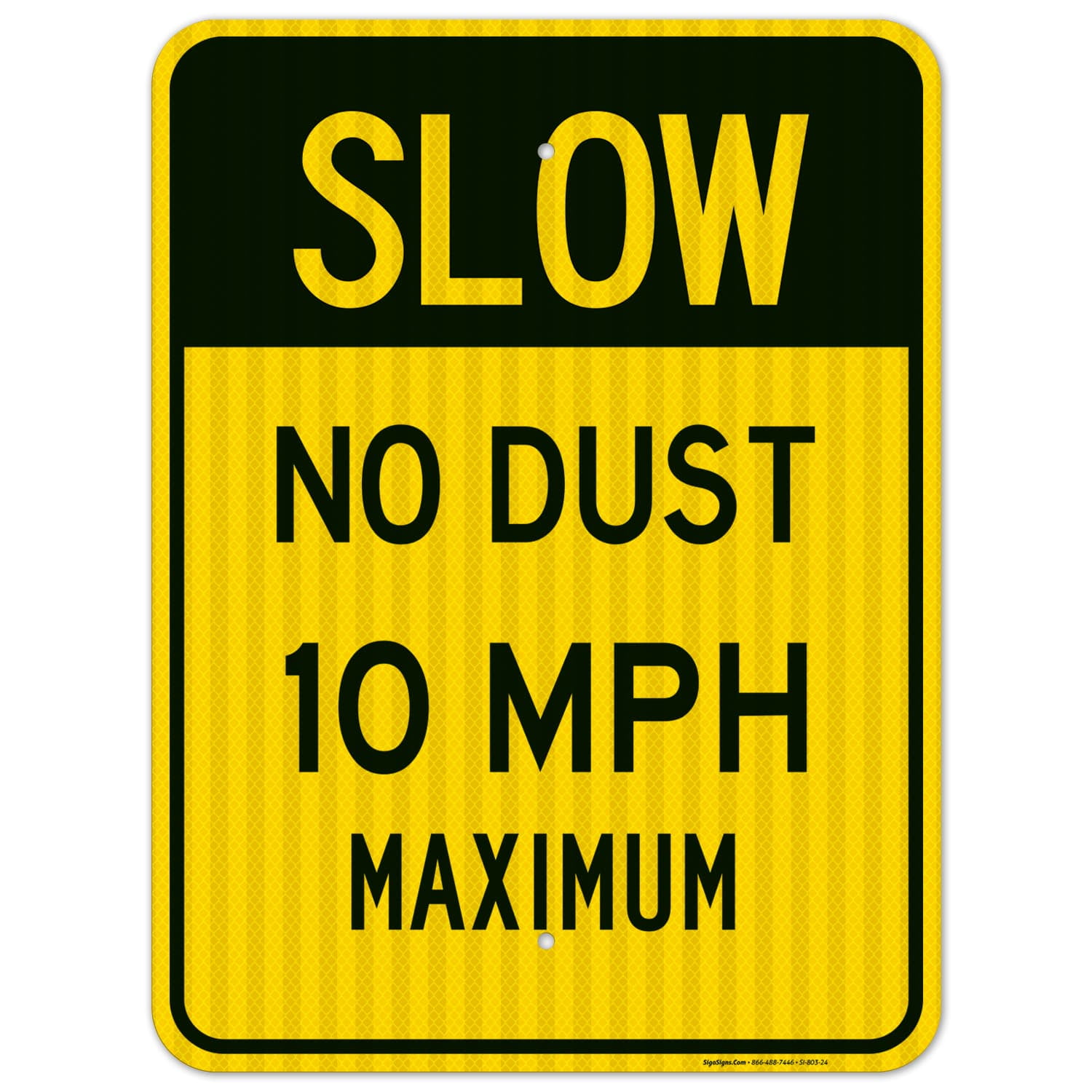 Slow Down Sign, Speed Limit 10 MPH Sign, No Dust Sign, - Walmart.com