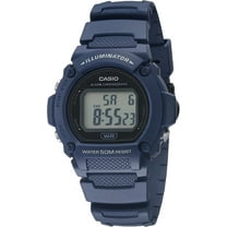 Casio Men's Blue Digital Resin Strap Sport Watch with Black Dial W219HC ...