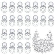 Large Acrylic Baby Pacifiers Baby Shower Favor Pink Yellow Blue Clear ...