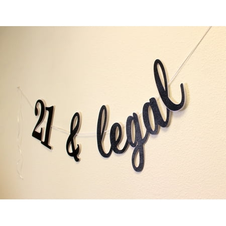 All About DetailsÃ Â 21 & Legal Cursive Banner, 1set, 21st birthday ...