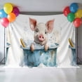 Bathtub Cute Pig Backdrop for Photography,Fabric Photo Background ...