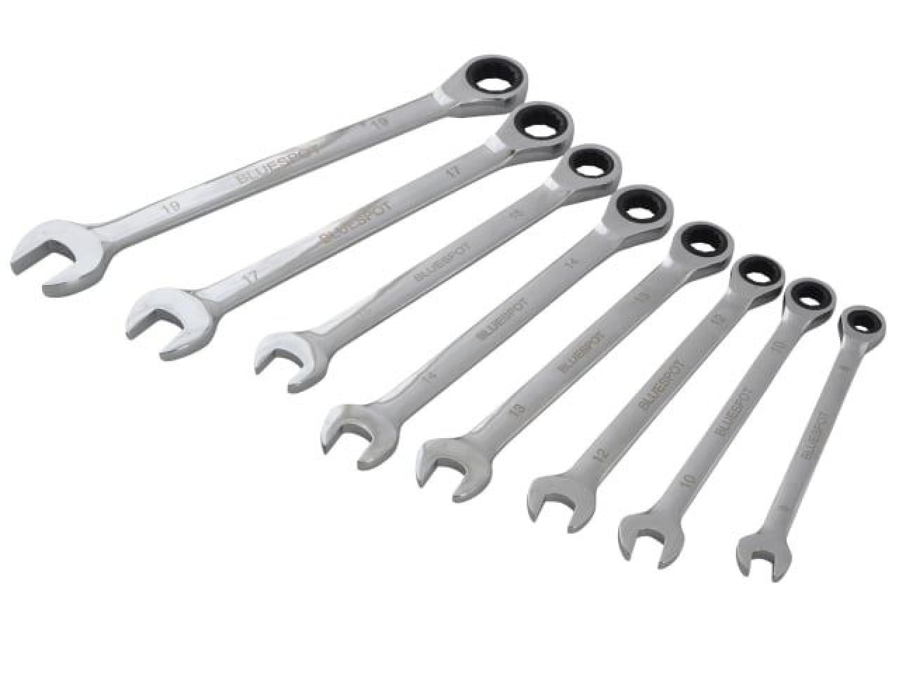 BlueSpot Tools - Ratchet Spanner Set, 8 Piece - Walmart.com