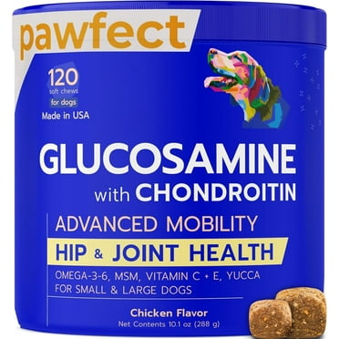 Glucosamine Treats for Dogs - Joint Supplement w Omega-3 Fish Oil ...