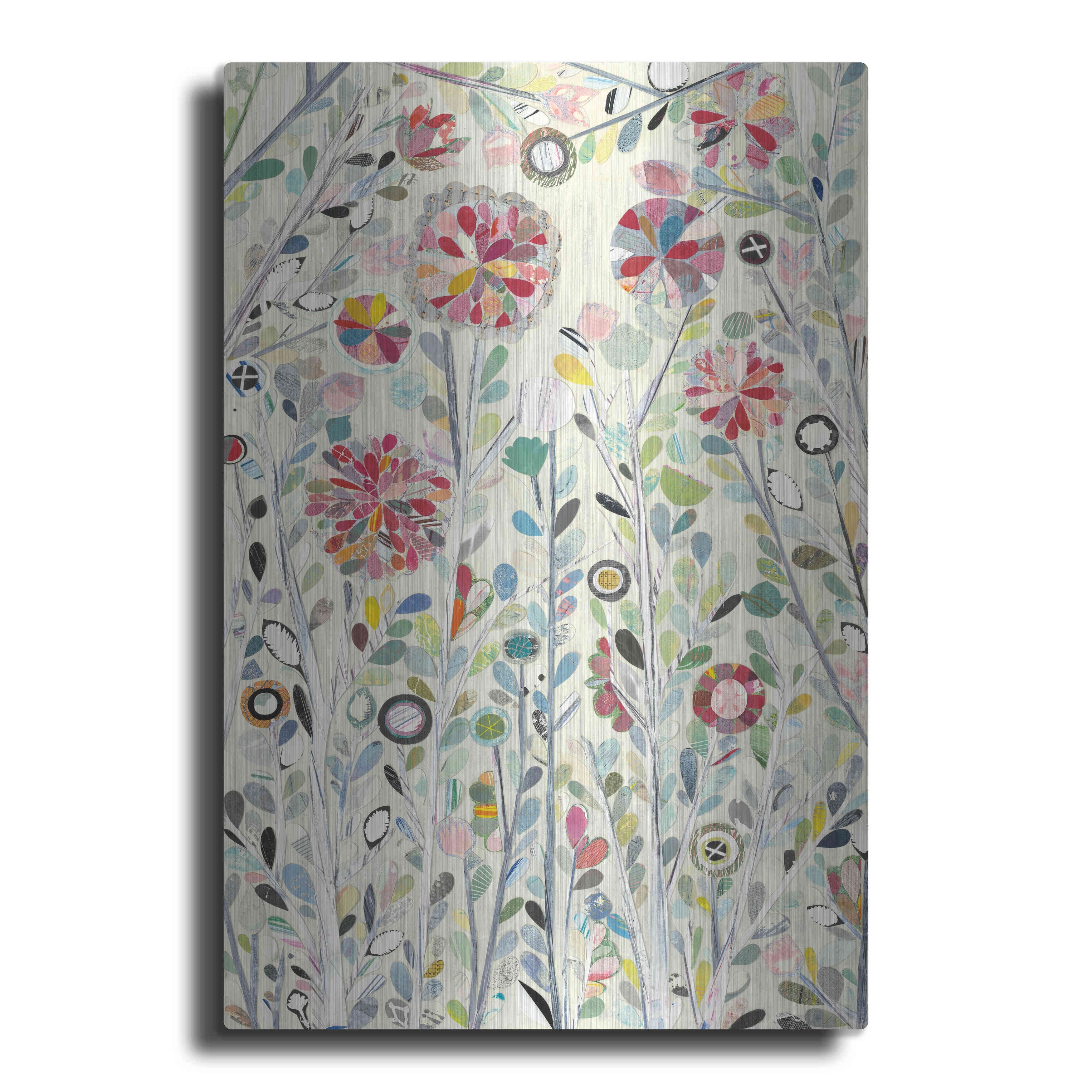 Luxe Metal Art 'Spring Blossoms' by Candra Boggs, Metal Wall Art, 24 ...