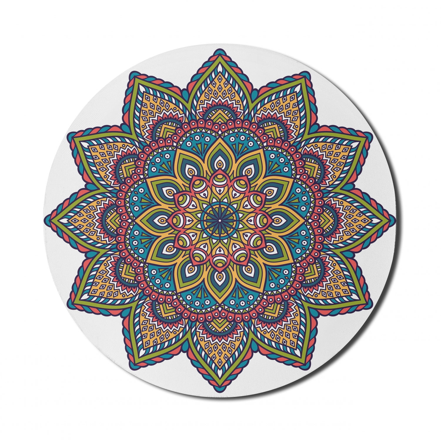 Mandala Mouse Pad for Computers, Design in Colorful Vivid Scheme with ...