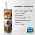 Akita Dog French Bohemian Art 20oz Insulated Water Bottle Skinny ...